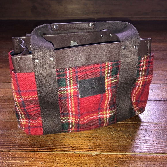 Tommy Hilfiger | Bags | Tommy Hilfiger Red Plaid Shoulder Tote Handbag ...